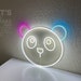 Panda Neon Light, LED Sign, Cute Neon Signs, Lights for Wall Mount ...