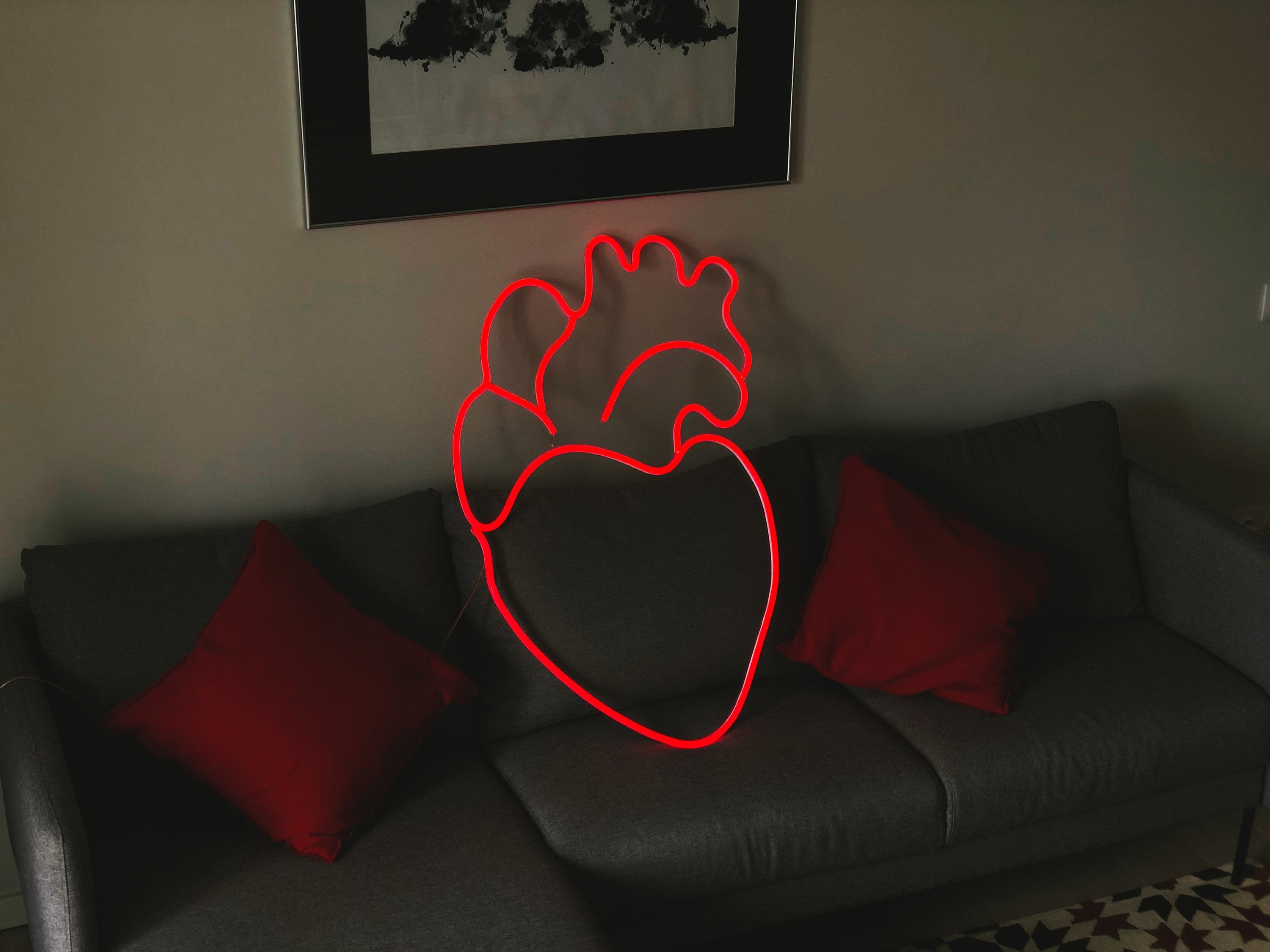 Bedroom Neon Sign anatomical Heart Neon Lights - Etsy