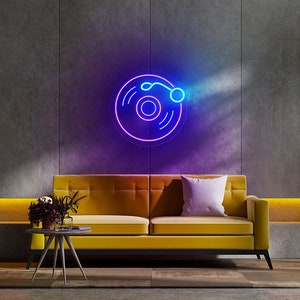 Vinyl Neon Sign - Vinyl Record Decor, Neon Sign Bedroom, Music Neon ...