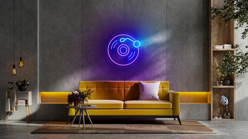 Vinyl Neon Sign Vinyl Record Decor Neon Sign Bedroom Music - Etsy