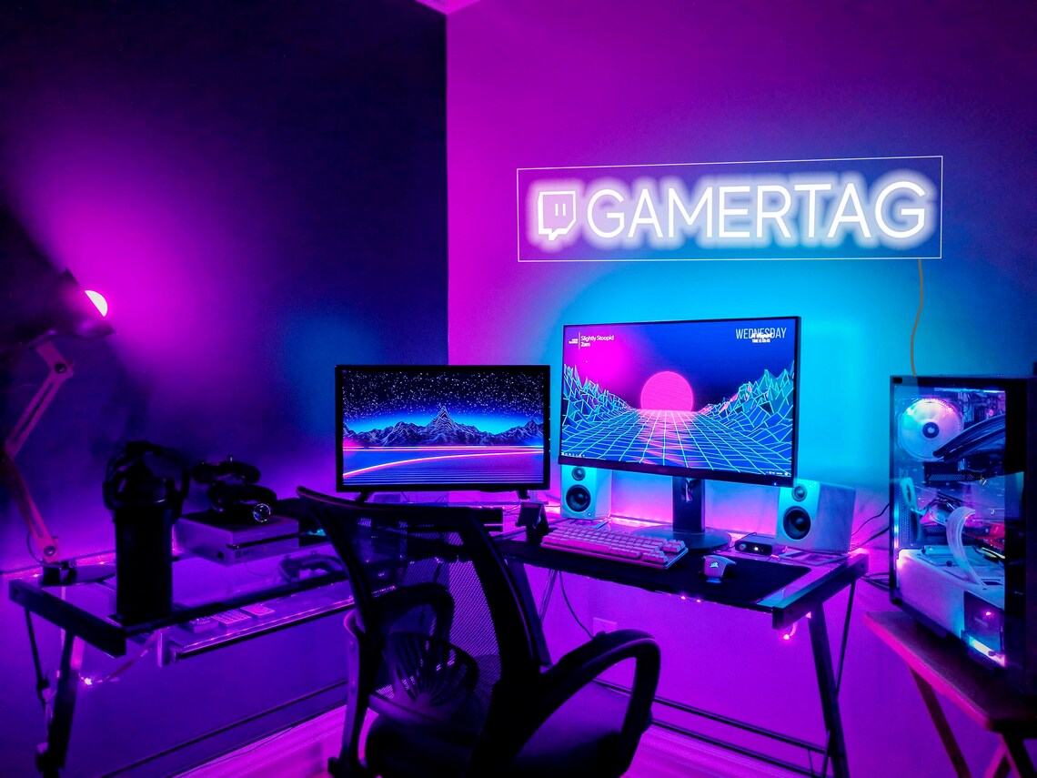 Your Gamer Tag Neon Sign Gamer Tag Light Neon Gamer Tag Led - Etsy