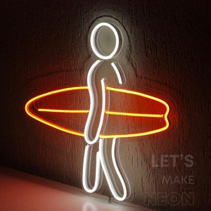 Neon Sign Light, Surfer Neon Sign, Bedroom Neon Sign, Neon Sign, Neon ...
