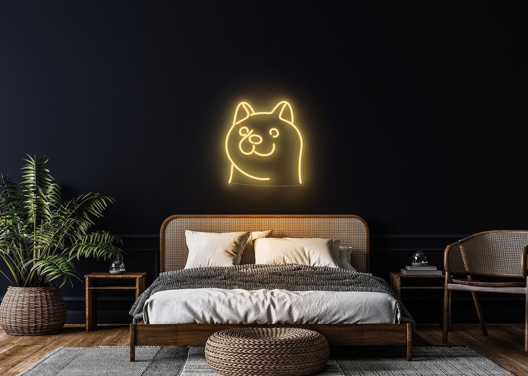 Shiba Inu Neon Sign, Pet Neon Sign, Dog Neon Sign, Animal Sign Wall ...