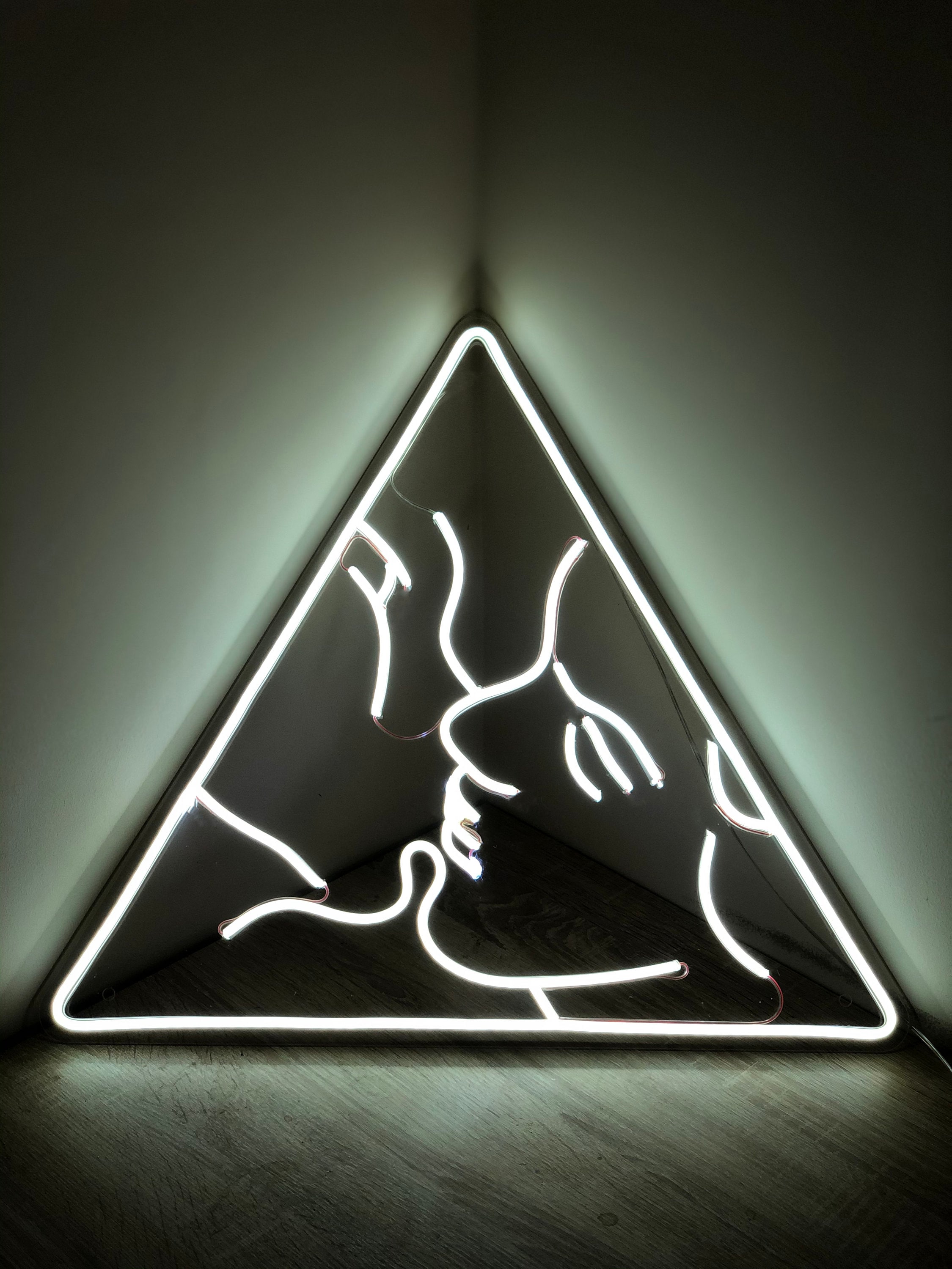 Pink Neon Sign Lovers Bedroom Neon Sign Neon Sign Kiss Neon | Etsy