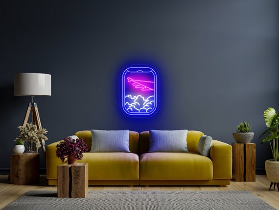 Plane Window View Neon Sign Plane Neon Sign Neon Sign LED - Etsy