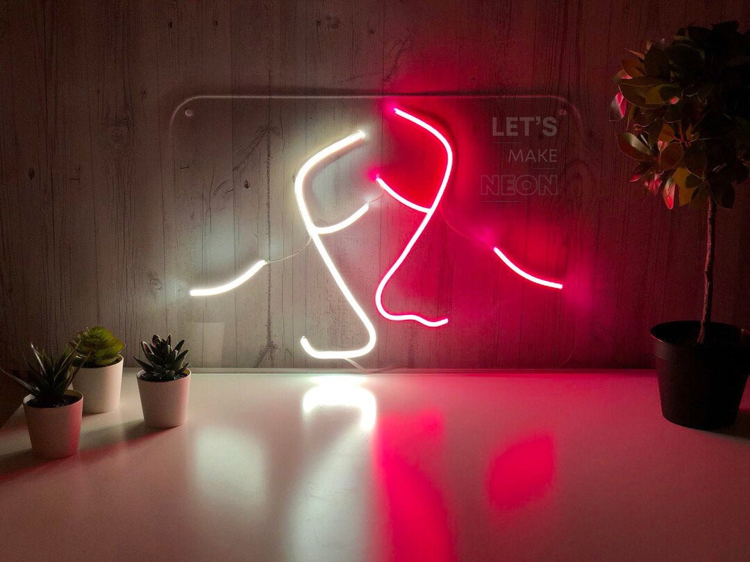Bedroom Neon "2 Faces", Neon Sign, Neon Lights, Neon Sign Bedroom ...