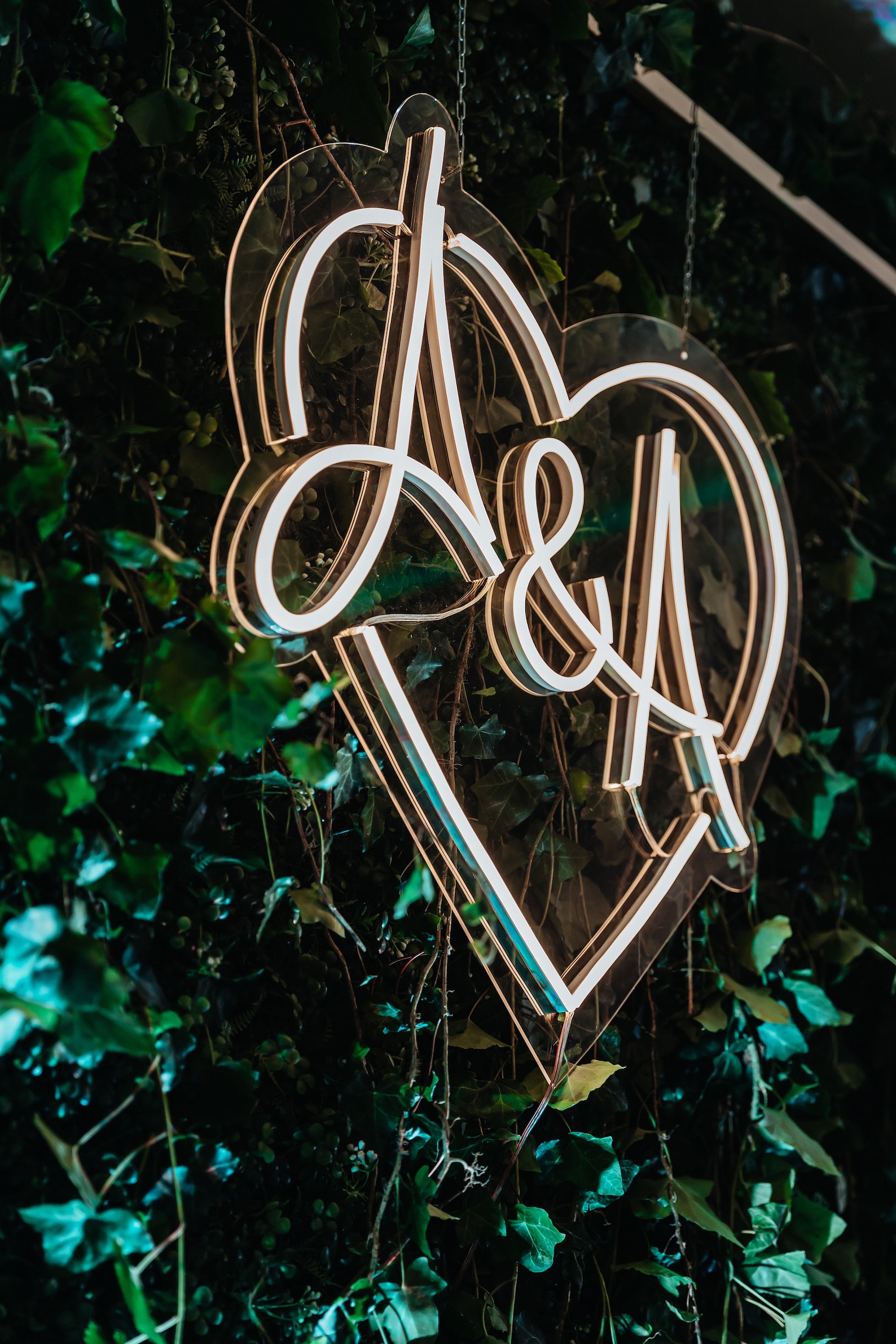 Custom Initials Heart Neon Wedding Sign Personlized Wedding - Etsy
