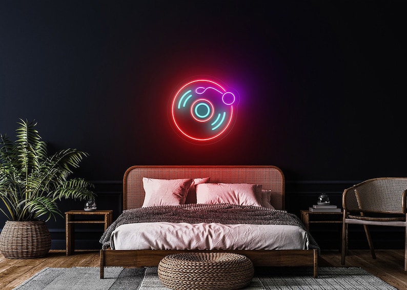 Vinyl Neon Sign Vinyl Record Decor Neon Sign Bedroom Music - Etsy