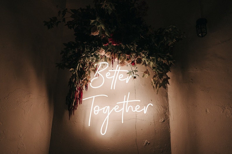 Better Together Wedding Neon Sign Boho Wedding Neon Sign - Etsy