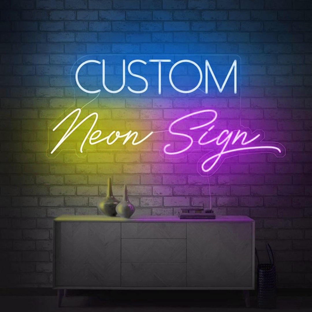 Create Your Own Custom Neon Sign Wedding Name Logo Neon Neon Lights