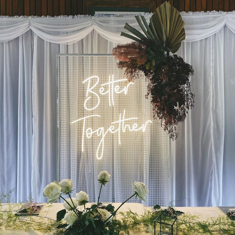 Wedding Neon Sign Better Together Wedding Neon Etsy