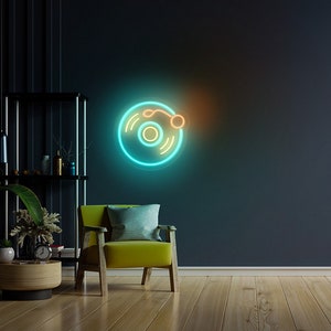 Vinyl Neon Sign - Vinyl Record Decor, Neon Sign Bedroom, Music Neon ...