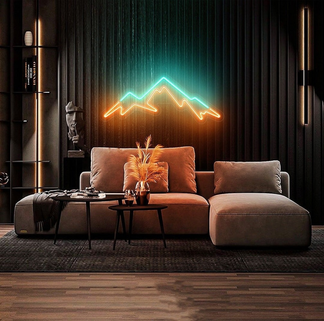 Mountain Neon Sign,mountain Led Sign,mountain Wall Art Neon,led Neon ...