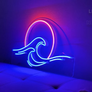 Sunrise Sunset Neon Sign, Sun Wave Neon Sign, Bedroom Neon Sign ...