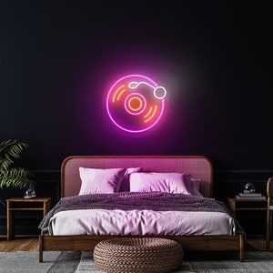 Vinyl Neon Sign - Vinyl Record Decor, Neon Sign Bedroom, Music Neon ...