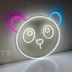 Panda Neon Light, LED Sign, Cute Neon Signs, Lights for Wall Mount ...