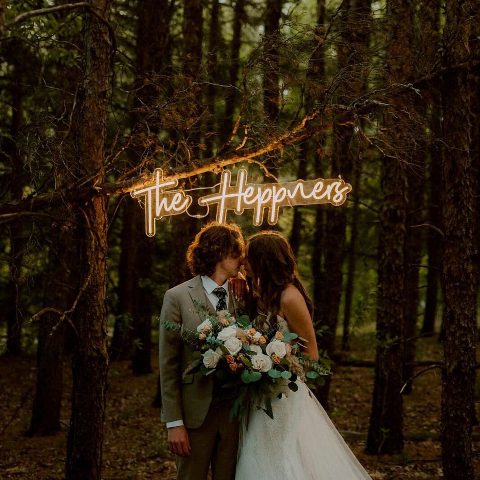 Customized Neon Wedding Sign, Wedding Name Neon Sign Custom, Party Neon ...