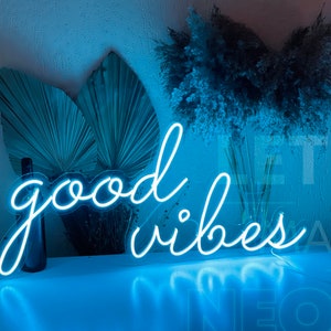 Neon Lights for Wall Neon Sign Good Vibes LED Neon Sign Neon Sign for ...