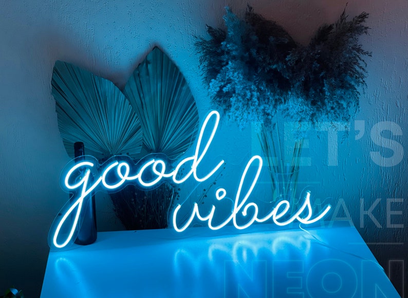 Neon Lights for Wall Neon Sign Good Vibes LED Neon Sign - Etsy