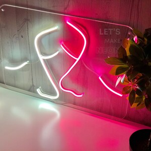 Bedroom Neon "2 Faces", Neon Sign, Neon Lights, Neon Sign Bedroom ...