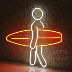 Neon Sign Light, Surfer Neon Sign, Bedroom Neon Sign, Neon Sign, Neon ...
