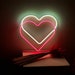 Bedroom Neon Sign double Heart, Neon Lights, Led Neon Sign, Custom Neon ...