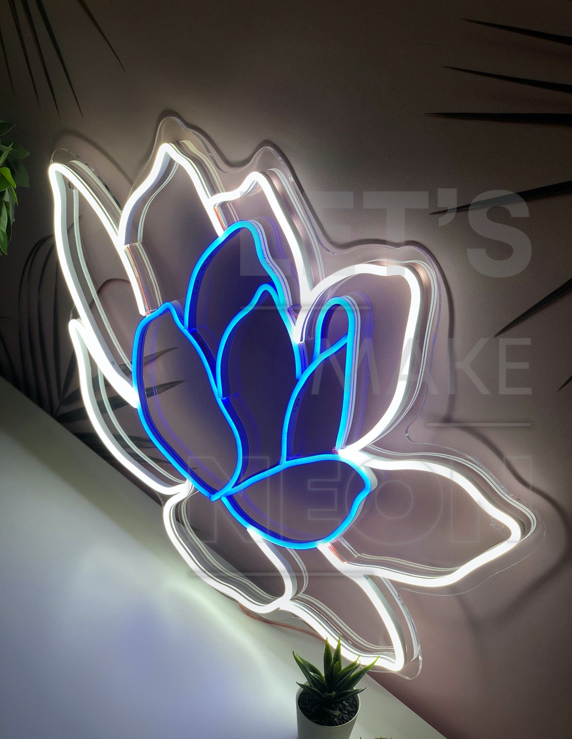 Neon Sign Light Lotus Flower Bedroom Neon Sign Neon Light - Etsy