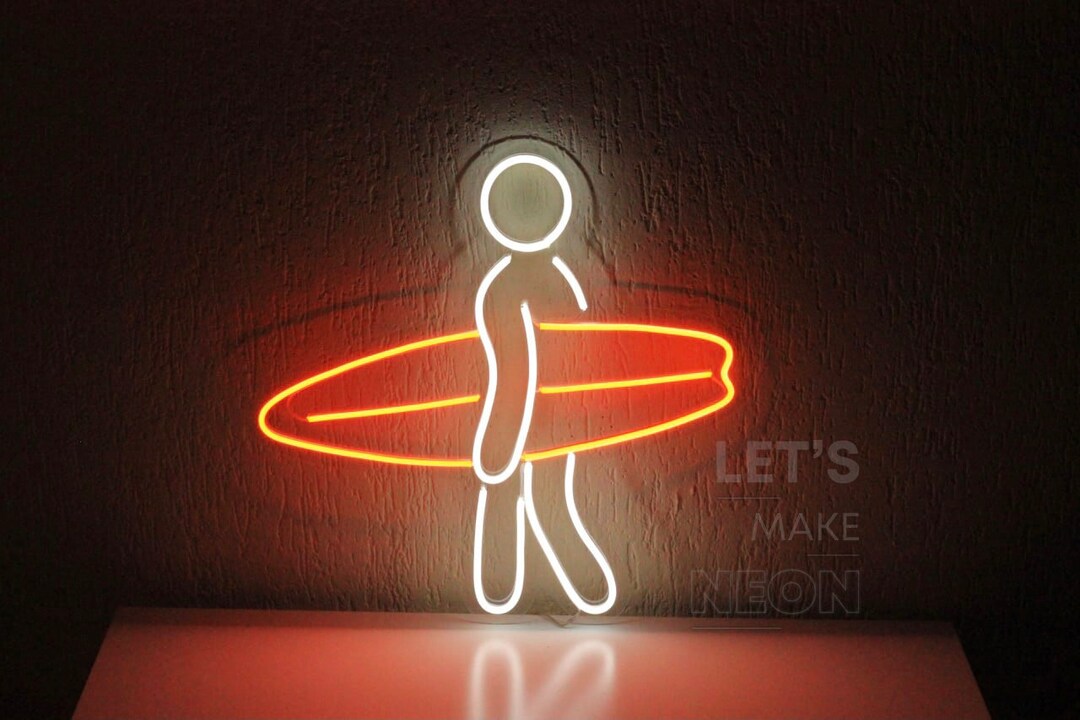 Neon Sign Light, Surfer Neon Sign, Bedroom Neon Sign, Neon Sign, Neon ...