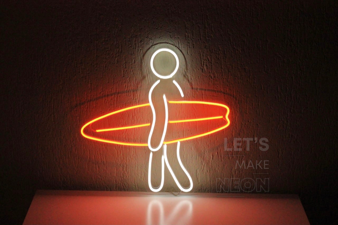 Neon Sign Light Surfer Neon Sign Bedroom Neon Sign Neon | Etsy