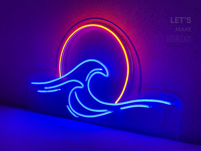Sunrise Sunset Neon Sign, Sun Wave Neon Sign, Bedroom Neon Sign ...
