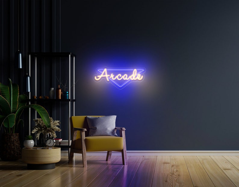 Retro Arcade Neon Sign Your Arcade Man-cave LED Sign Vice - Etsy