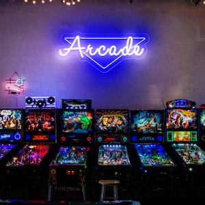 Retro Arcade Neon Sign - Your Arcade, Man-cave LED Sign, Vice Colors ...