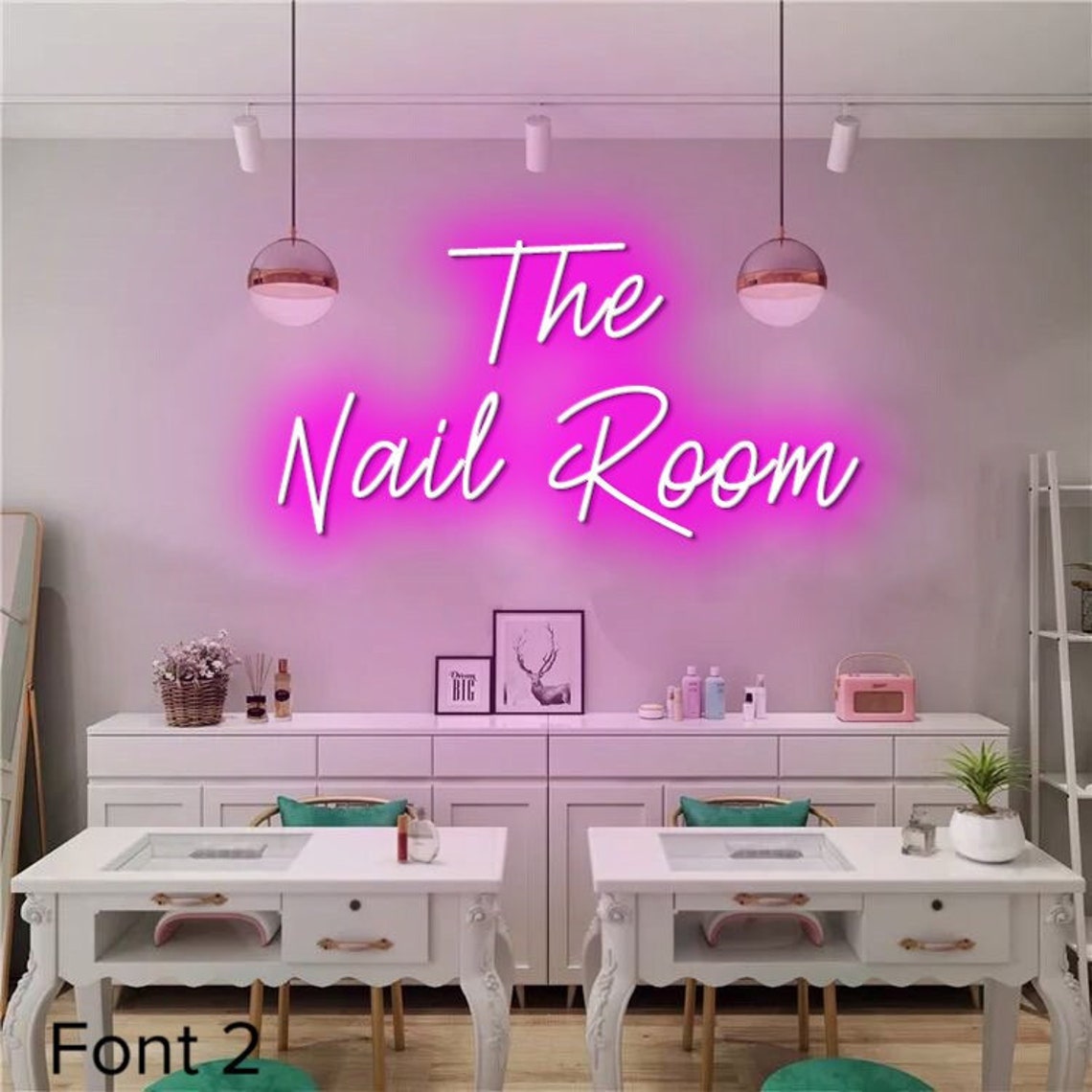 The Nail Room Neon Sign Nails Neon Sign Wall Decor Party - Etsy