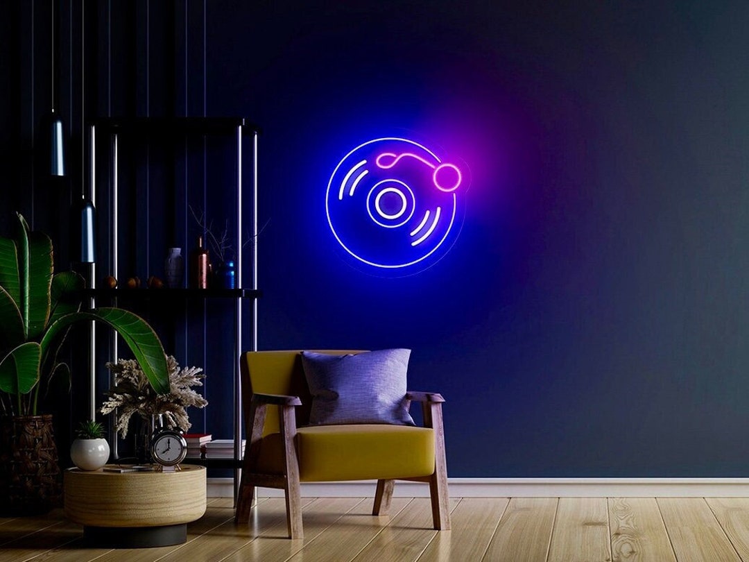 Vinyl Neon Sign - Vinyl Record Decor, Neon Sign Bedroom, Music Neon ...