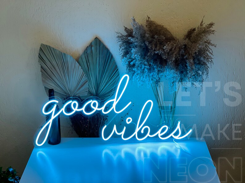 Neon Lights for Wall Neon Sign Good Vibes LED Neon Sign - Etsy