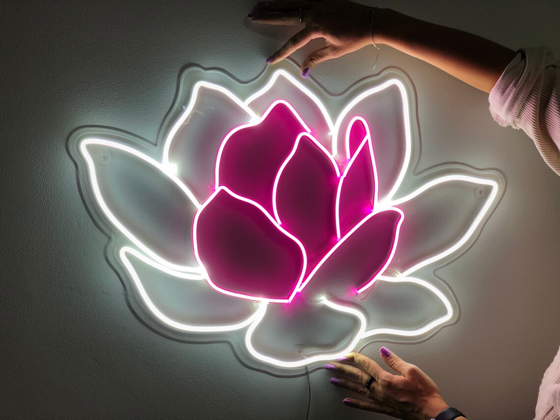 Neon Sign Bedroom flower Neon Lights Neon for - Etsy