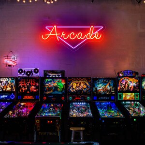 Retro Arcade Neon Sign - Your Arcade, Man-cave LED Sign, Vice Colors ...