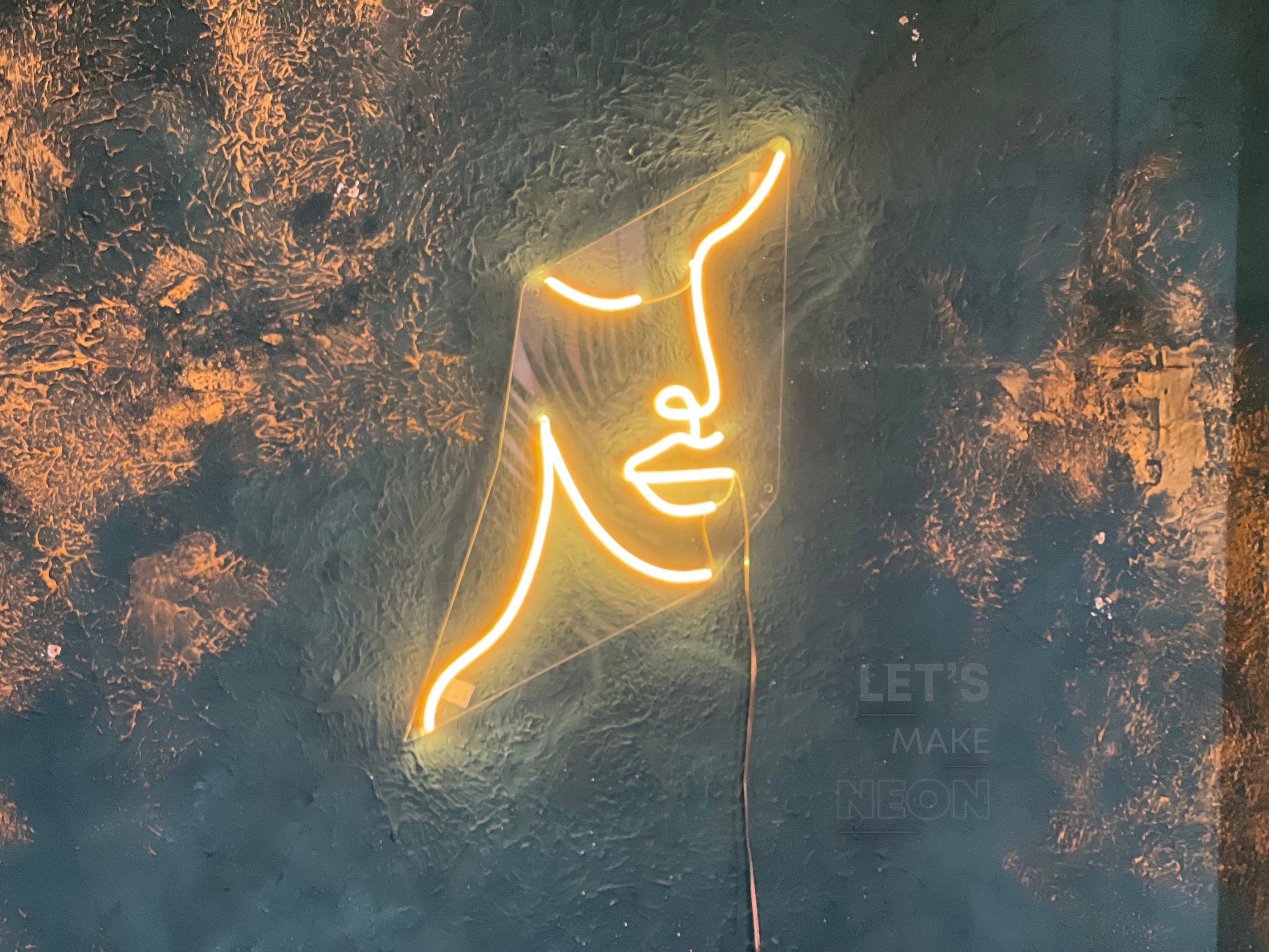 Woman Face Neon Art Custom Neon Sign Face Neon Sign Bedroom - Etsy