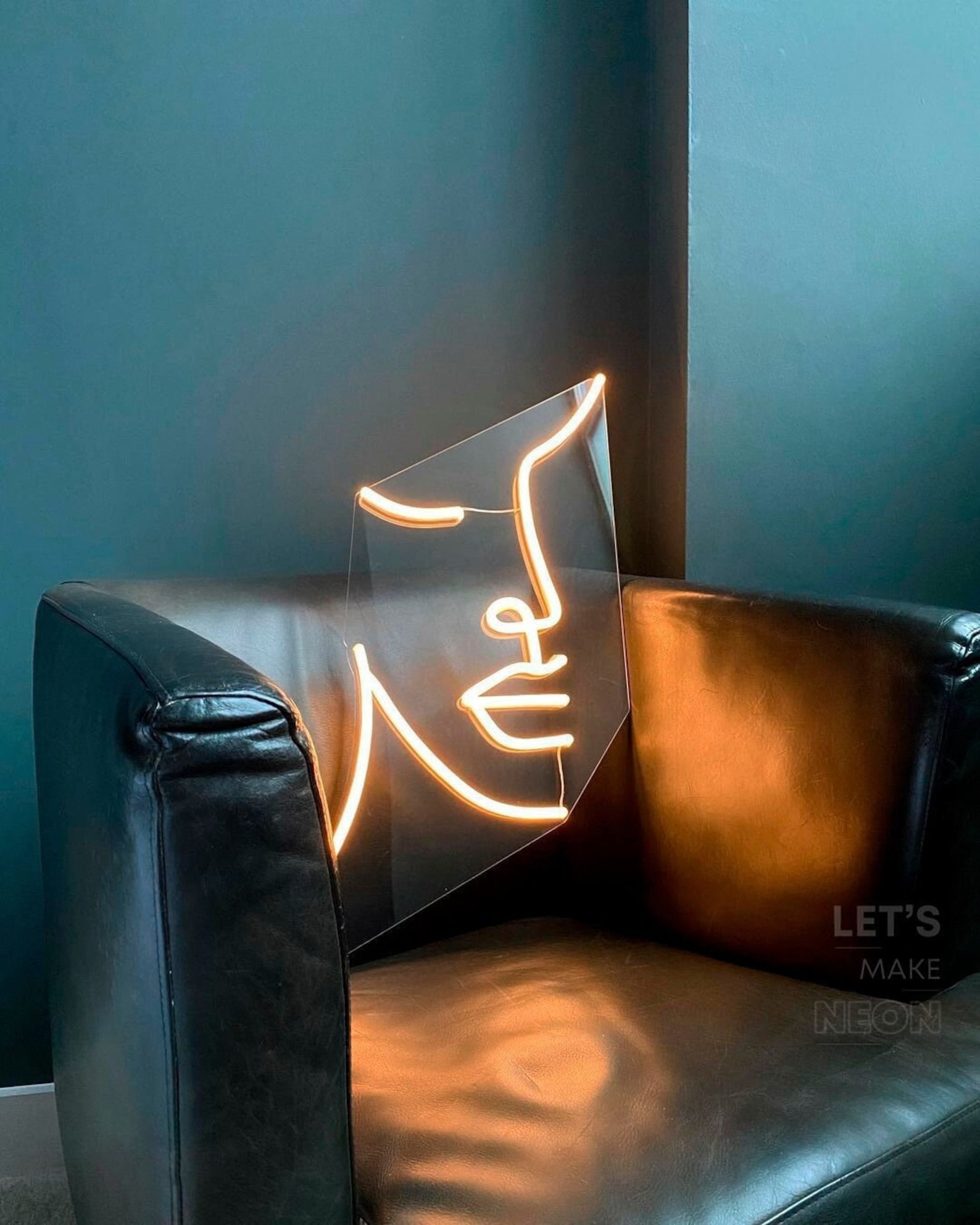 Woman Face Neon Art Custom Neon Sign Face Neon Sign Bedroom - Etsy