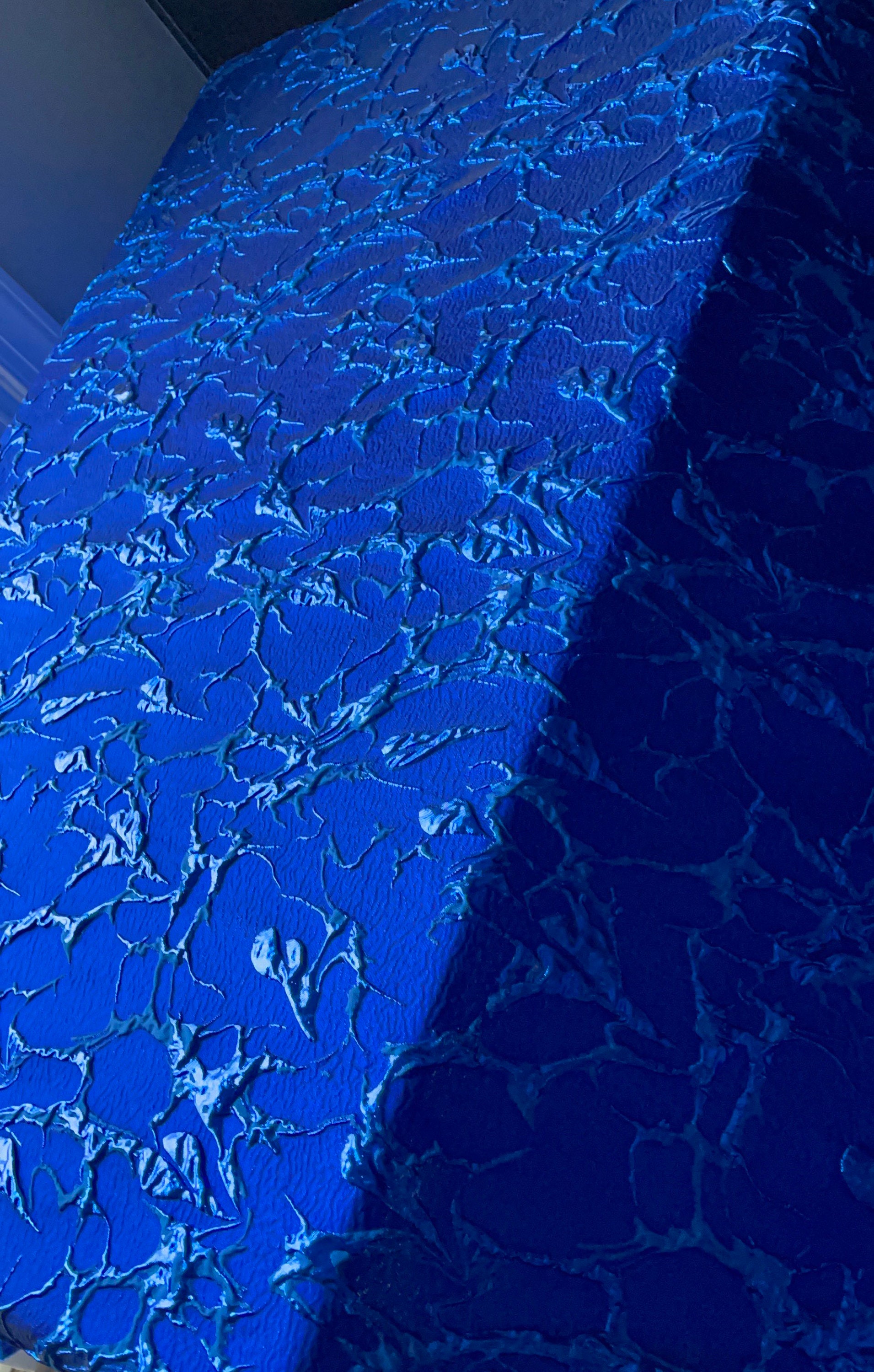 Breathtaking Designer Luxury Blue Metallic Abstract Brocade - Etsy