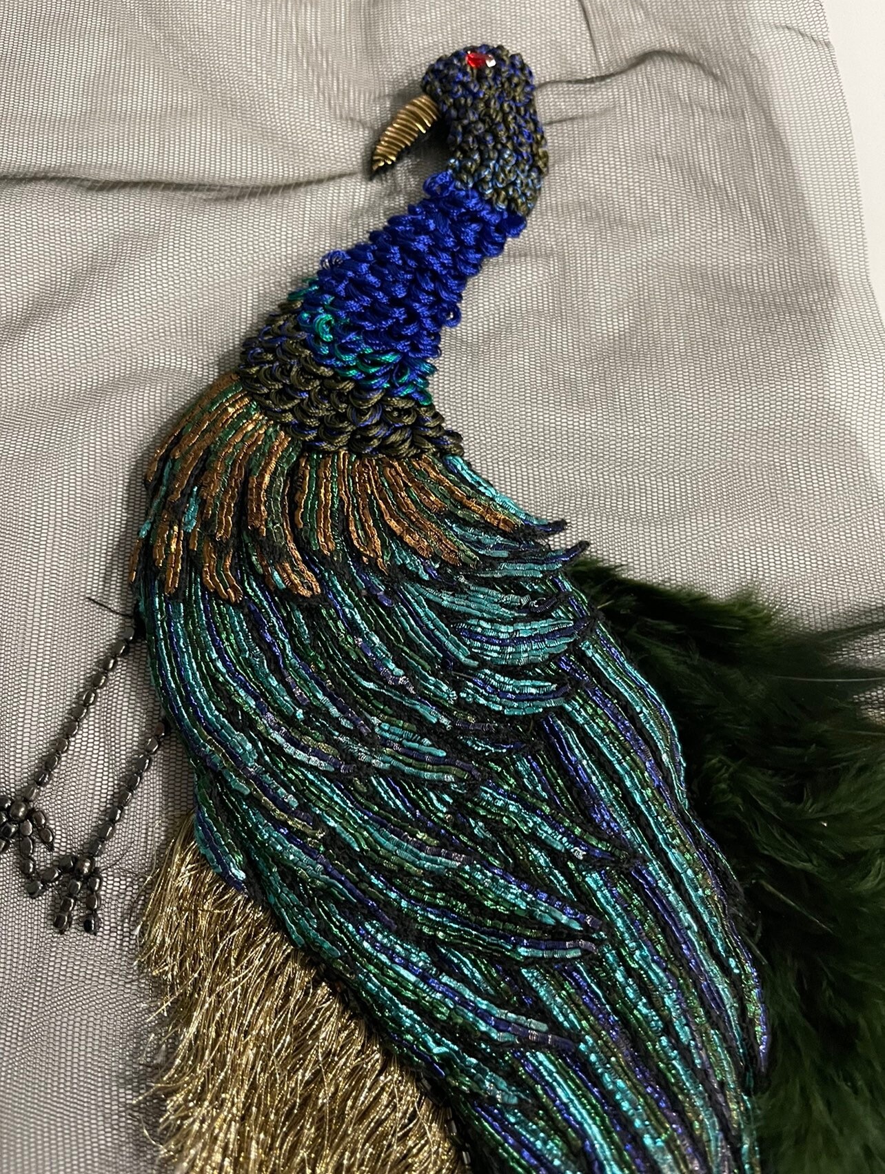 Impresionante motivo de pavo real hecho a mano adornado con | Etsy