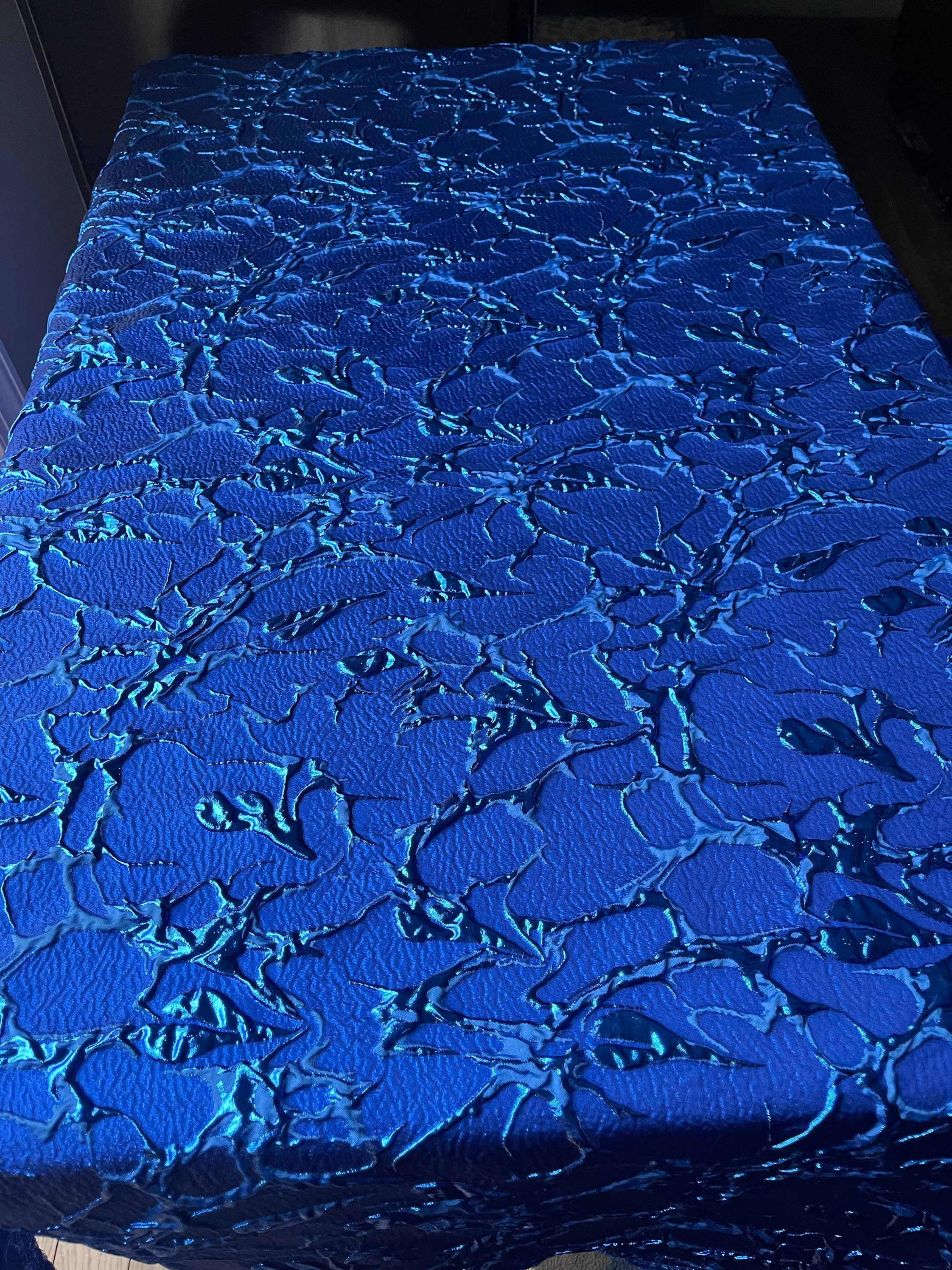 Breathtaking Designer Luxury Blue Metallic Abstract Brocade - Etsy