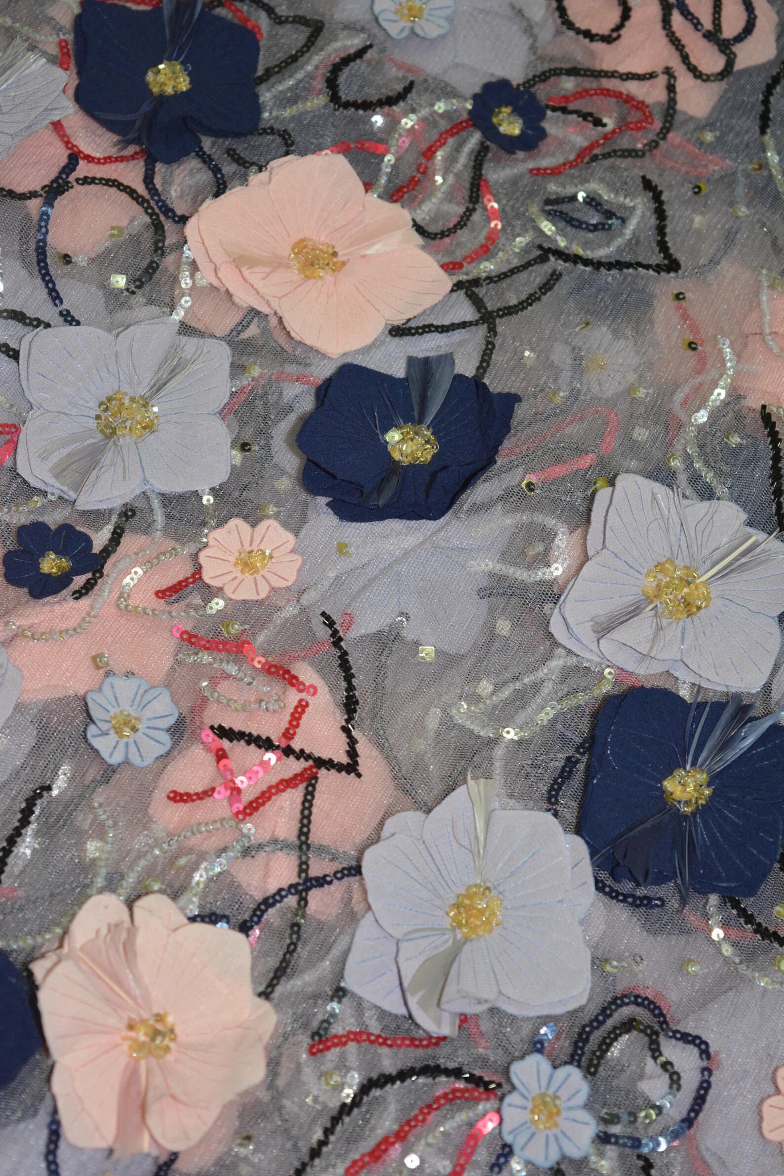 Haute Couture Designer 3D Appliqué Fabric-- Sold per Yard - Etsy