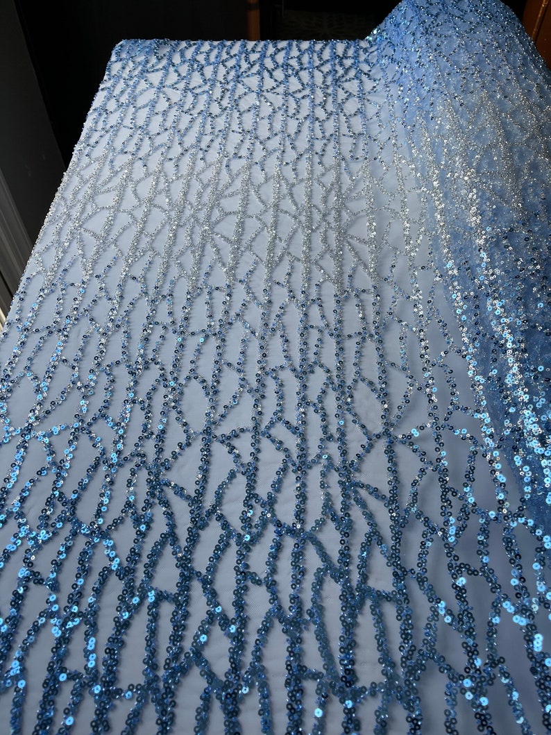 Super Fabulous Designer Luxury Blue and Silver Ombré Beaded - Etsy