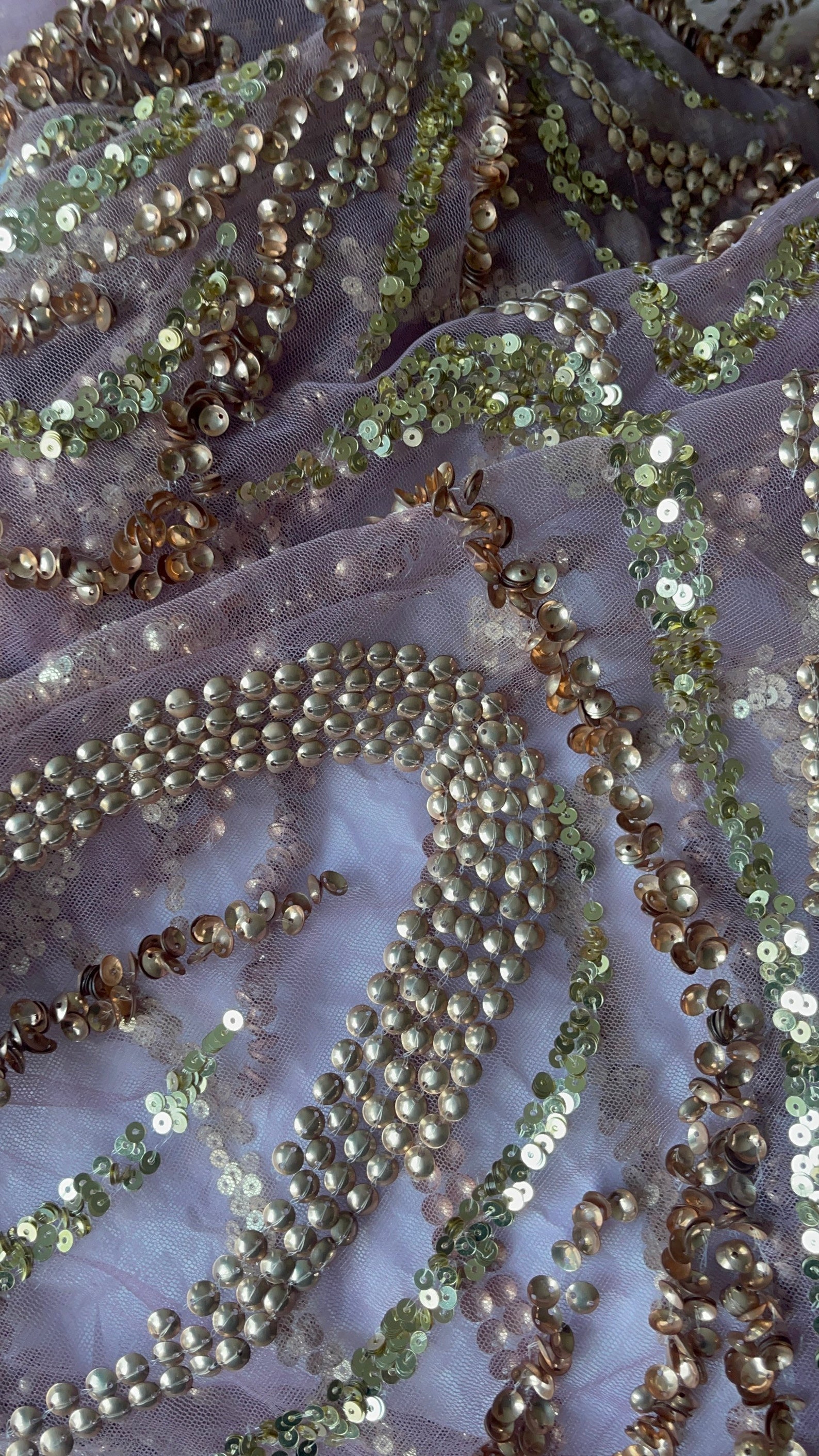 Exquisite and Luxury Abstract Design Sequined and Beaded Fabric — Sold ...