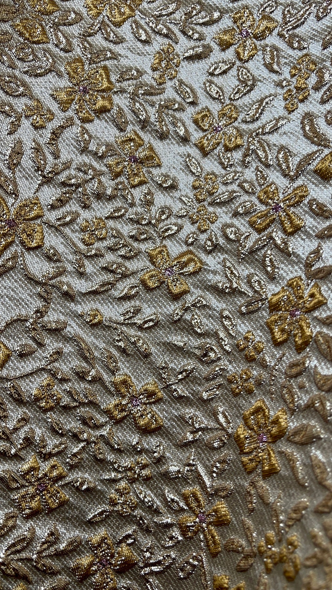 Gold Floral Brocade Fabric: Haute Couture Designer Material - Etsy