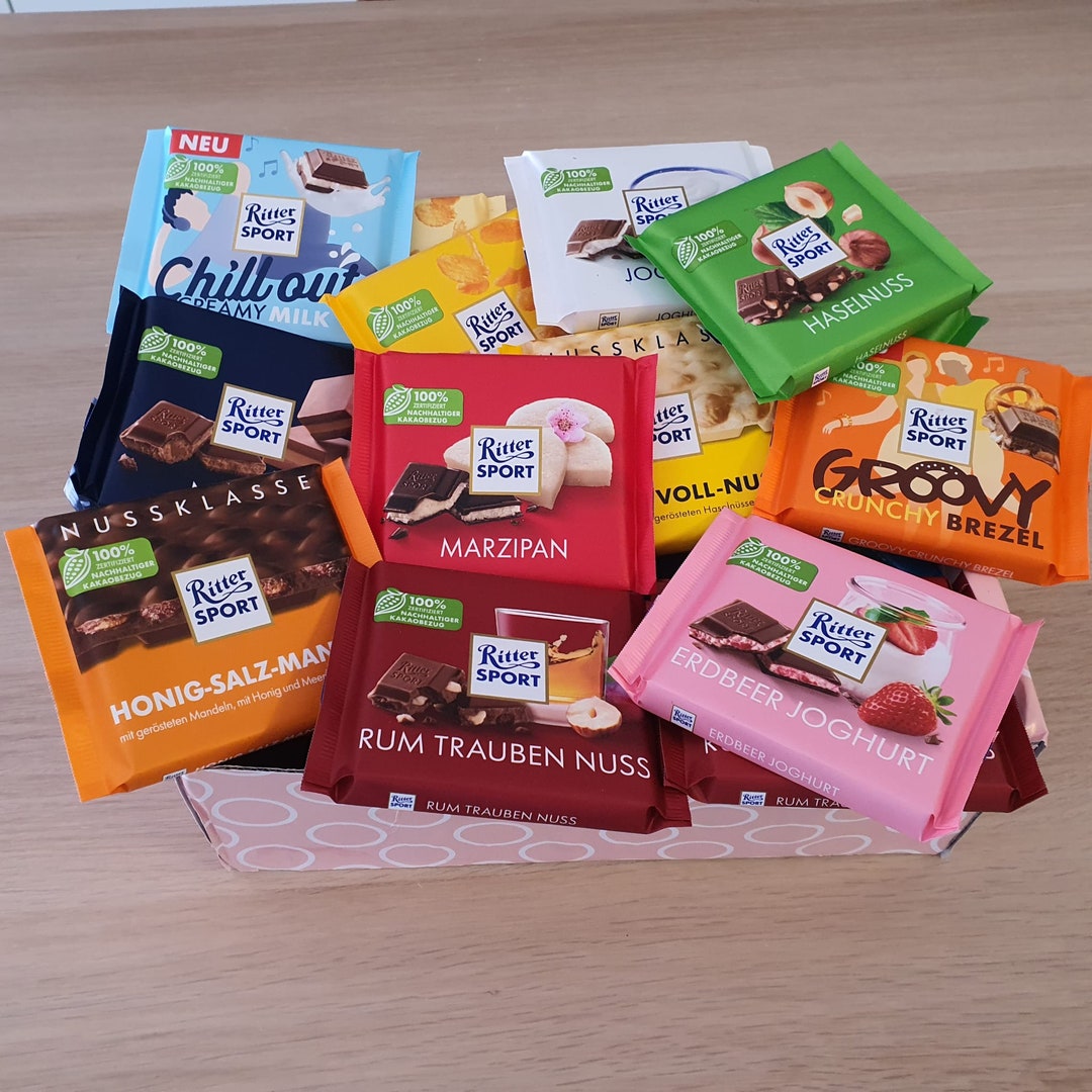 Ritter Sport Chocolate Box Mixed Cute Gift Idea Box Birthday Gift 24 X ...