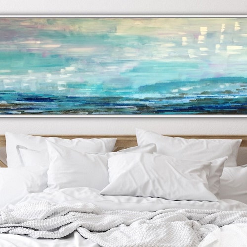 Large Canvas Art Bedroom Wall Art Over The Bed Horizontal Wall Etsy