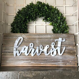 HARVEST, Large Rustic Pallet Sign, Harvest Decor, Farmhouse Decor ...