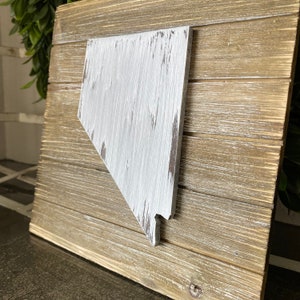 Rustic States, 8x8 Square Untextured Whitewashed Pallet Style Sign ...